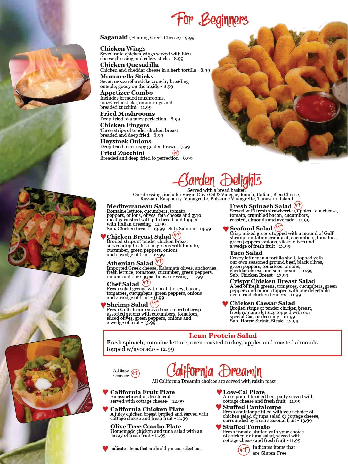 MENU – Olive Tree Cafe at the Marketplace